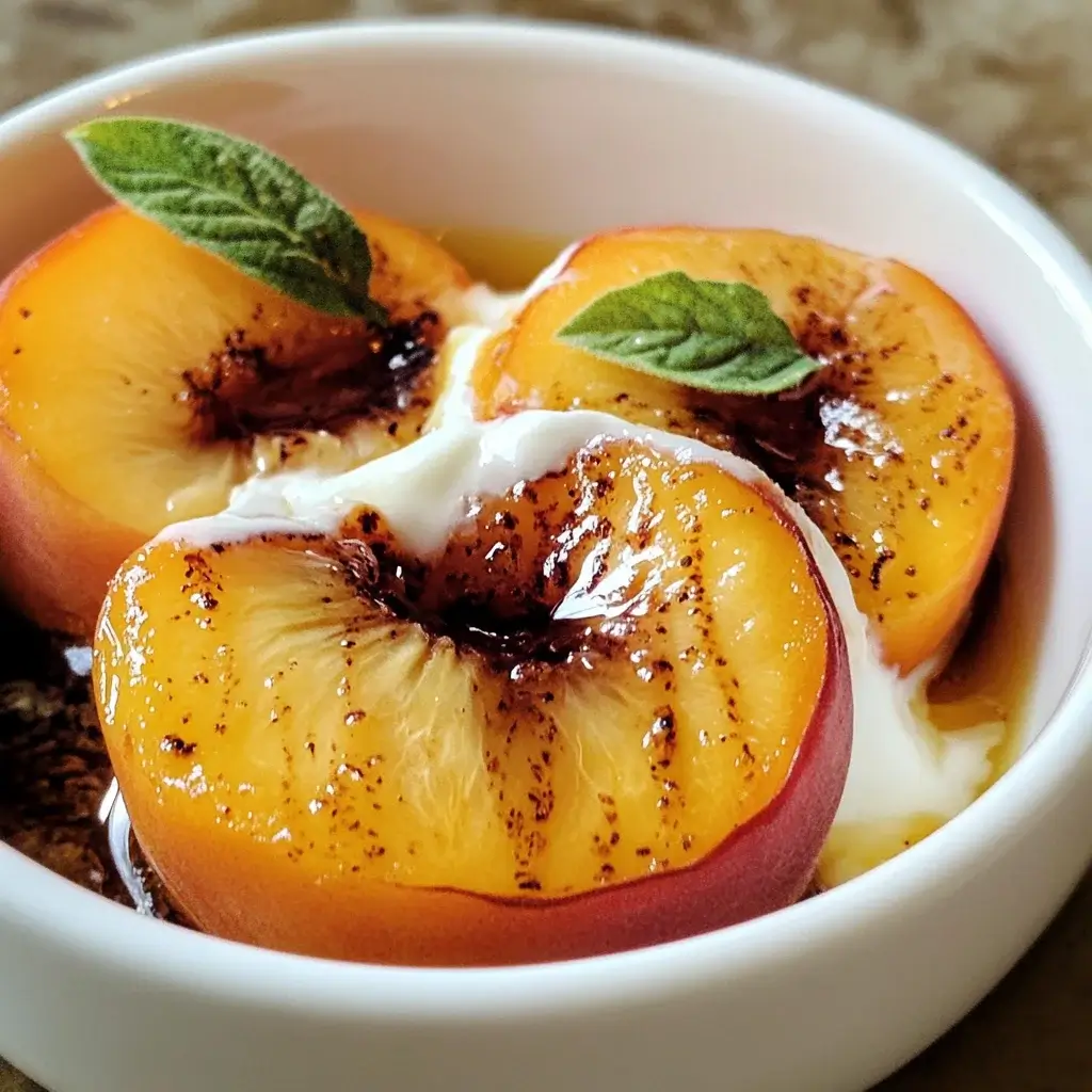 Baked Peaches with Greek Yogurt – OurKitchenRecipe.com