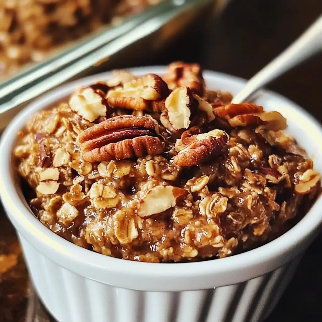 Maple Pecan Baked Oatmeal - OurKitchenRecipe.com