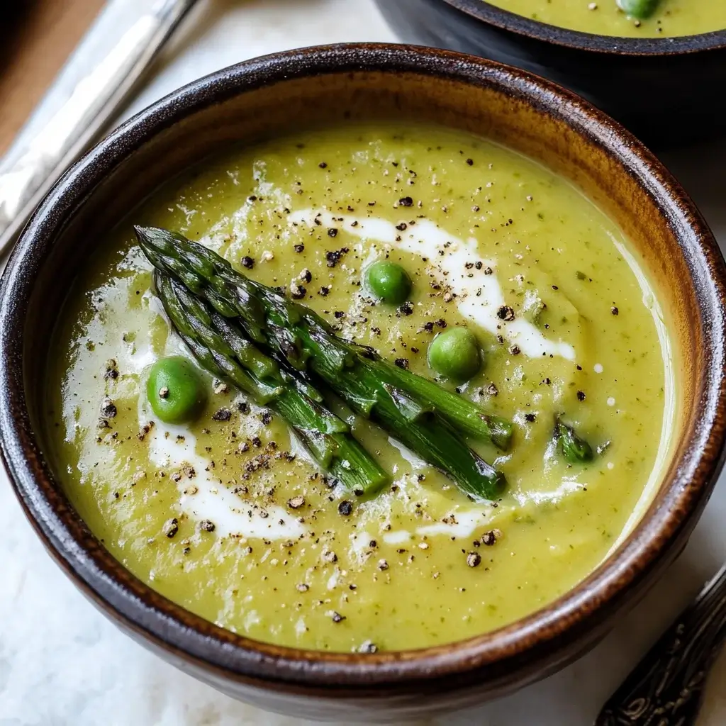 Creamy Easter Asparagus Soup - OurKitchenRecipe.com