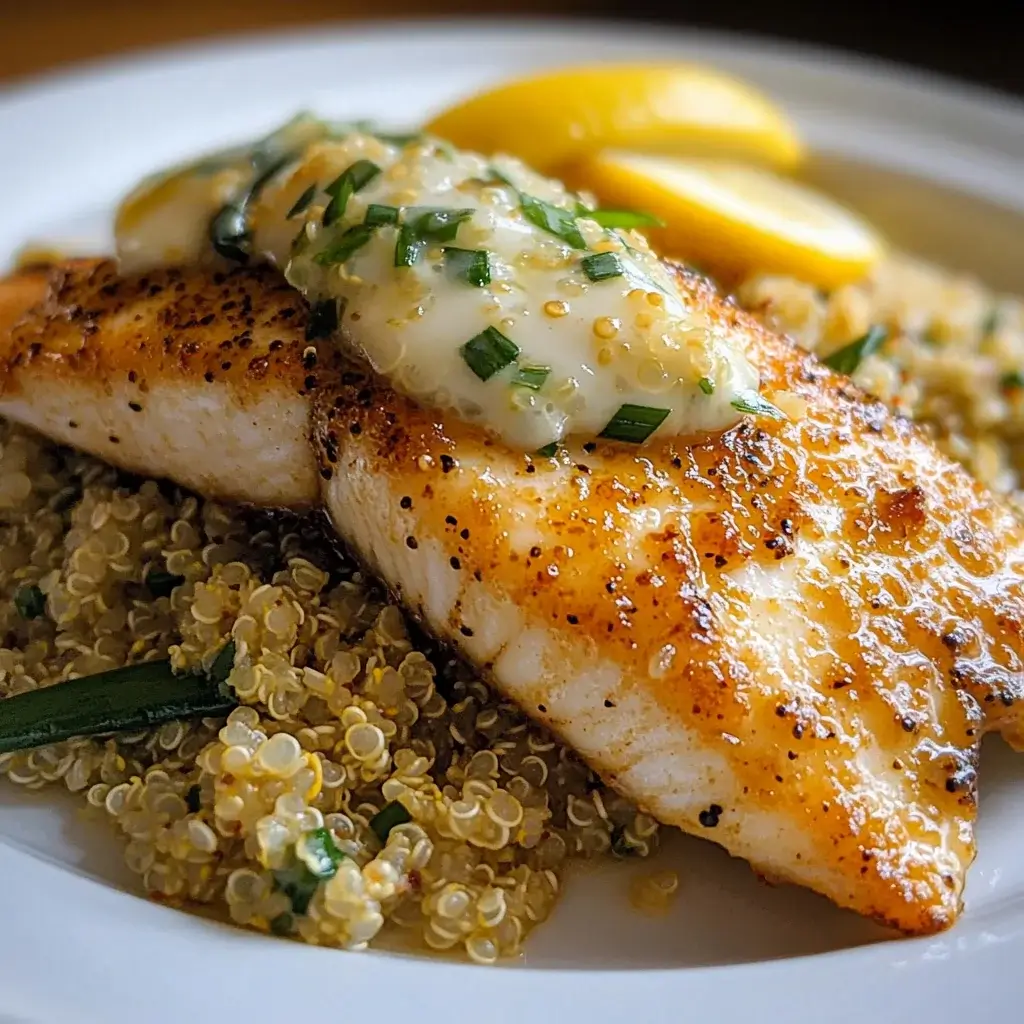 Garlic Butter Tilapia with Quinoa - OurKitchenRecipe.com