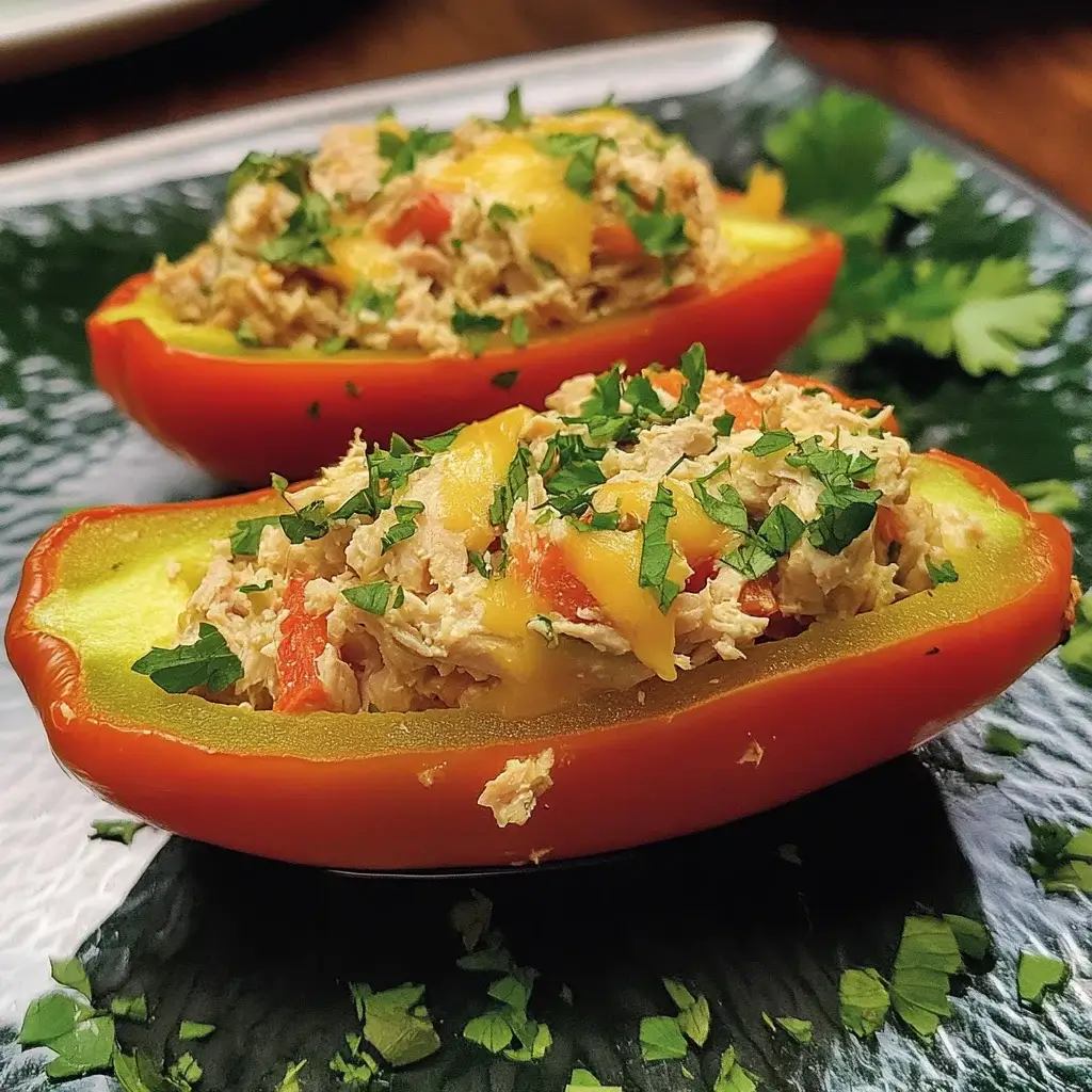 Avocado Tuna Stuffed Peppers – OurKitchenRecipe.com