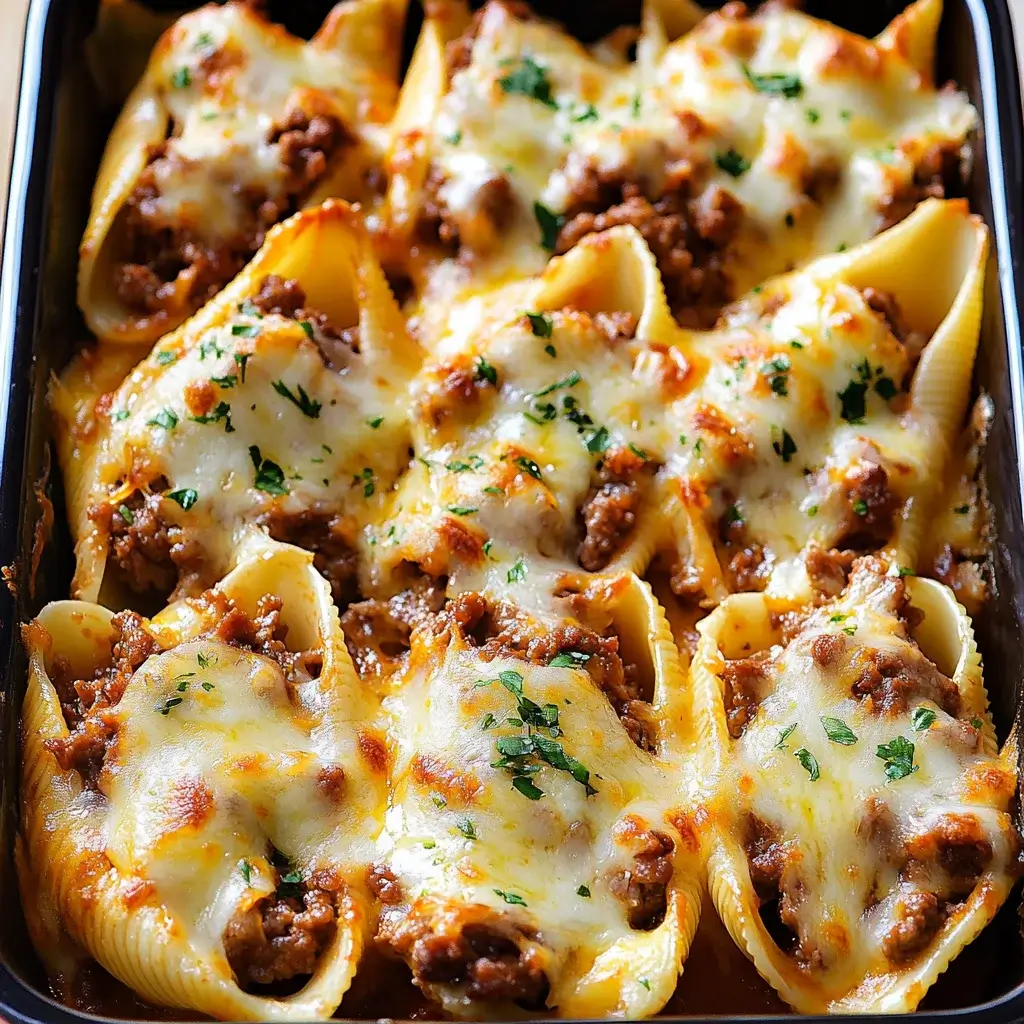 Cheesy Beef Stuffed Shells – OurKitchenRecipe.com