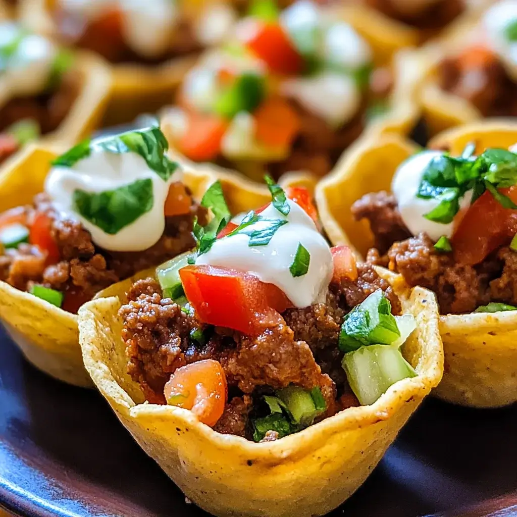 Mini Beef Taco Bites - OurKitchenRecipe.com