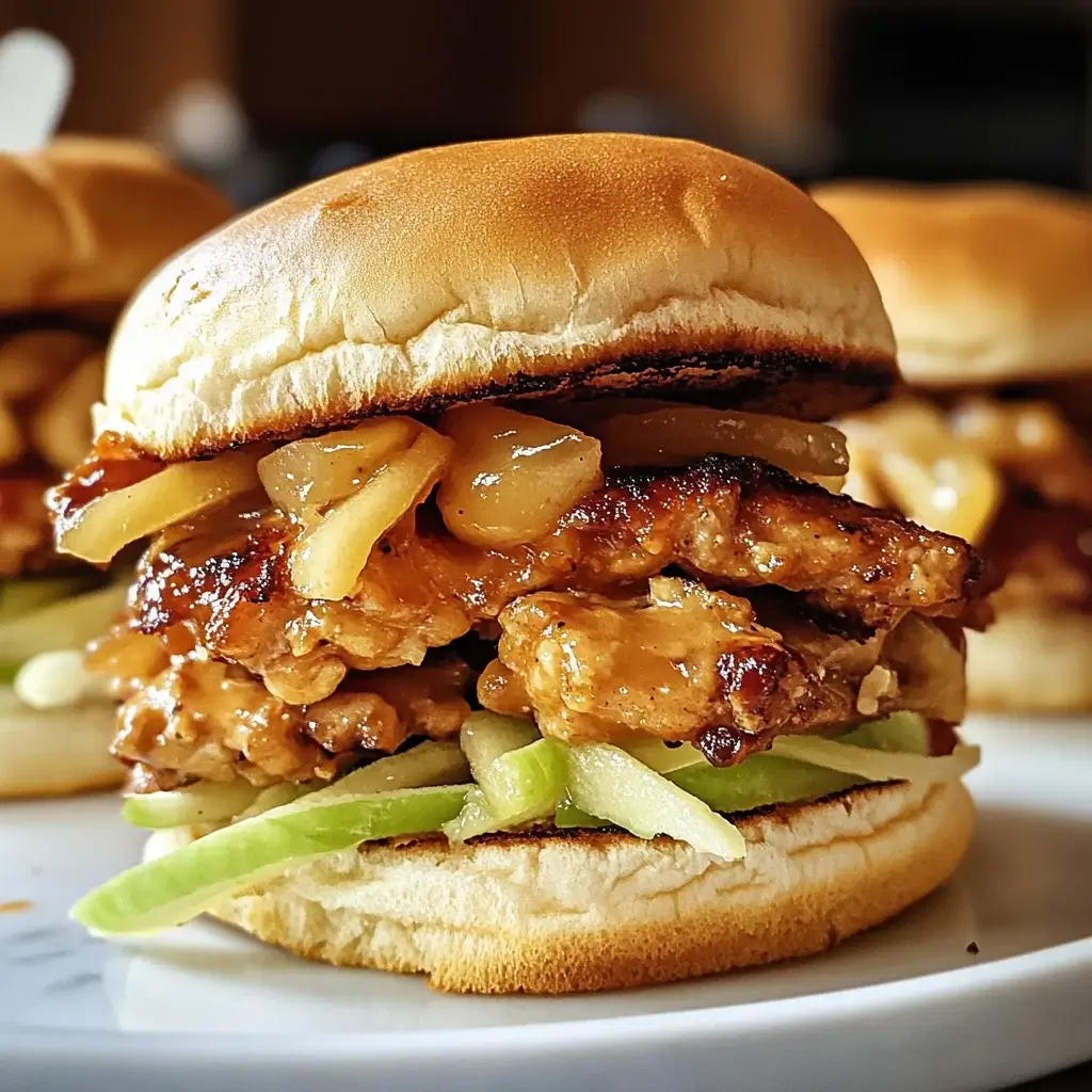 Crisp Apple Chicken Sliders - OurKitchenRecipe.com