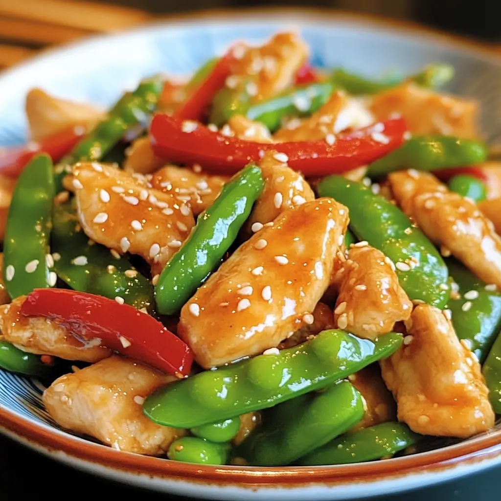 Sesame Chicken & Snap Peas – OurKitchenRecipe.com