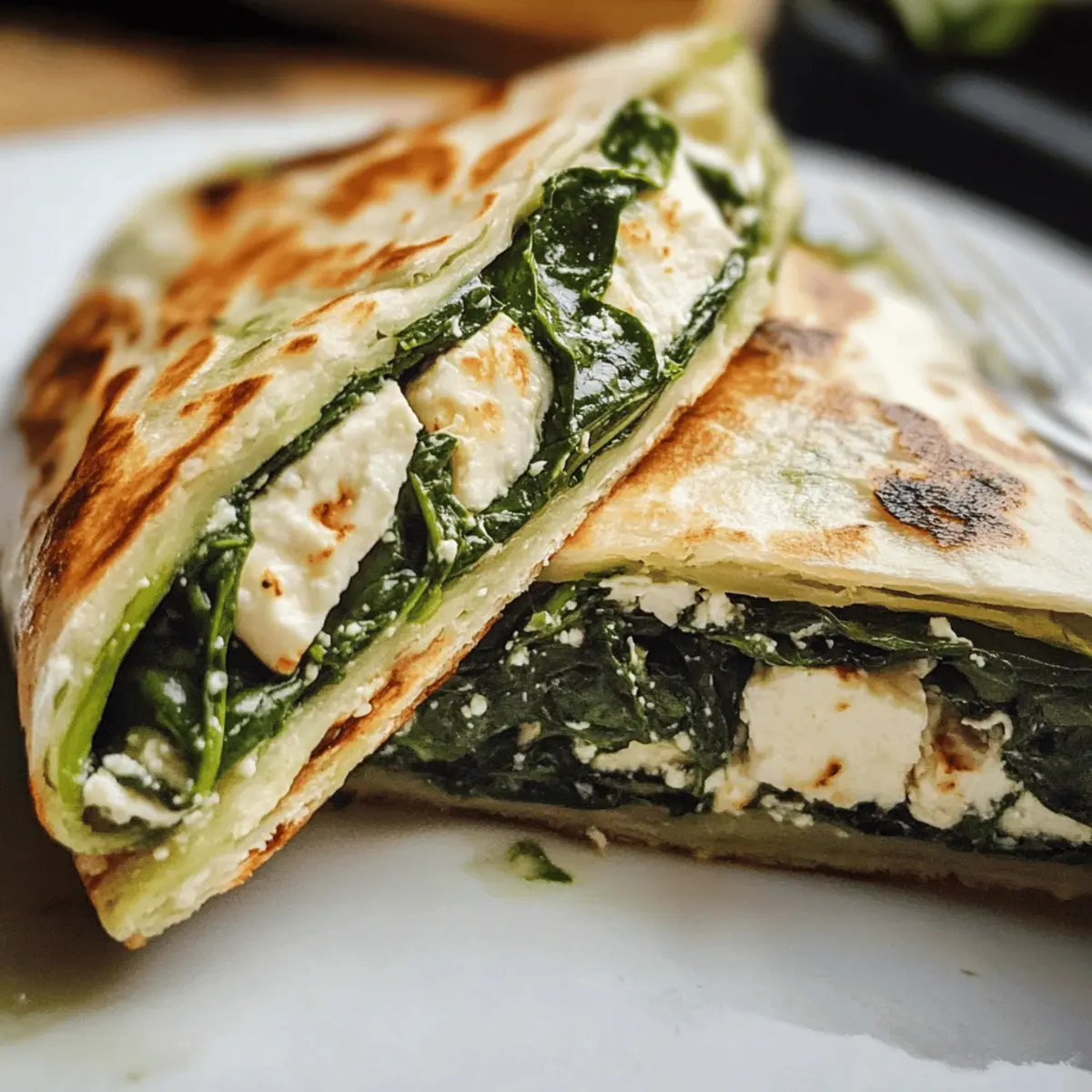 Easy Delicious Healthy Spinach and Feta Wrap to Boost Energy