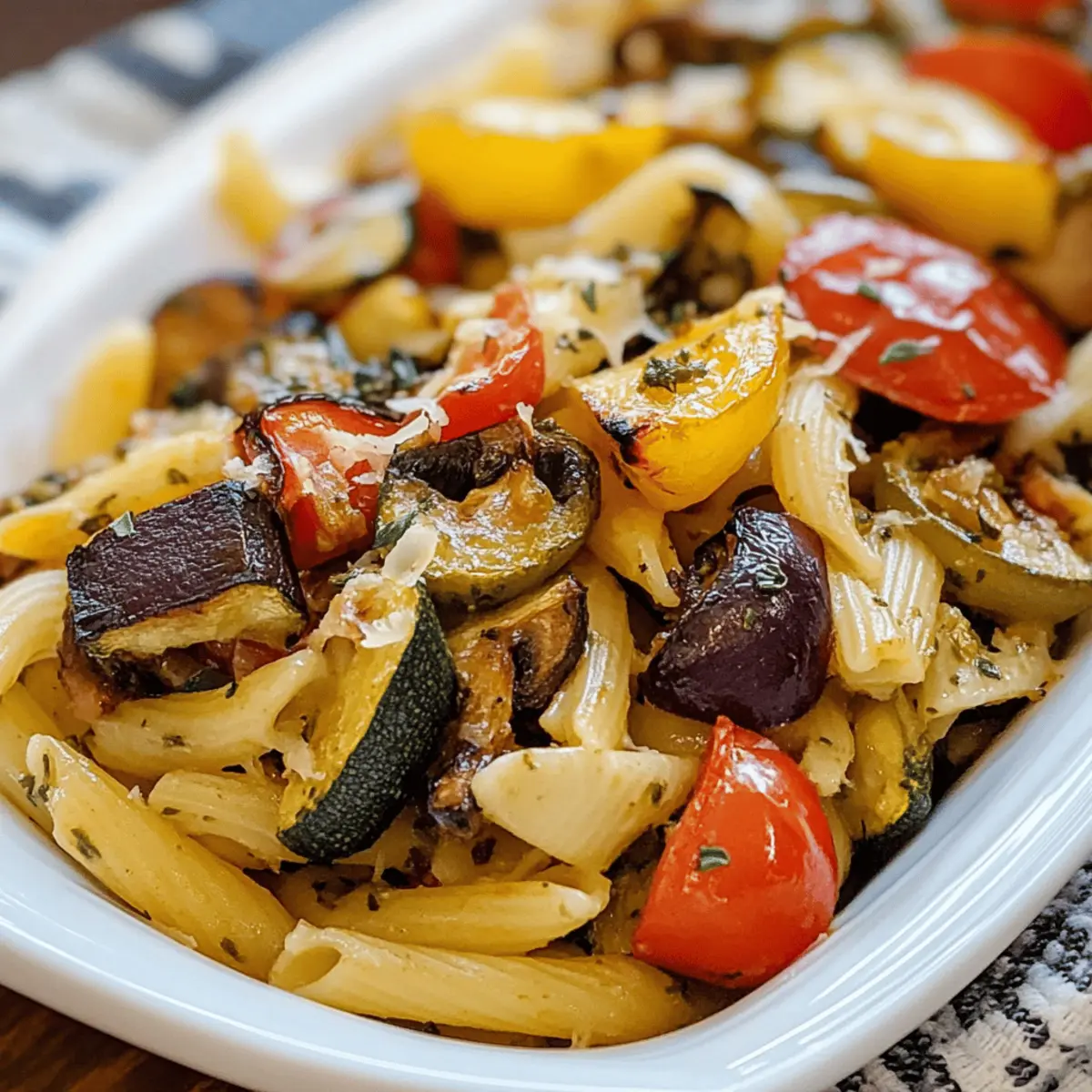 Easy Mediterranean Roasted Veggie Pasta: Delicious Creamy Bliss