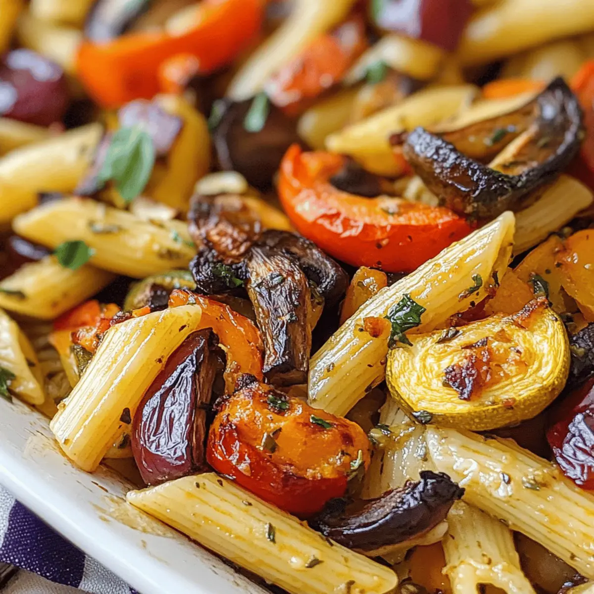 Easy Mediterranean Roasted Veggie Pasta: Delicious Creamy Bliss