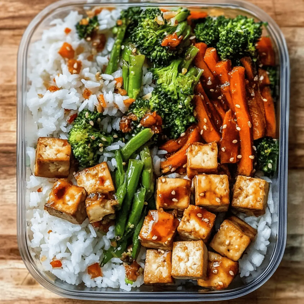 Easy Delicious Asian Tofu Rice Meal Prep Bursting with Flavor