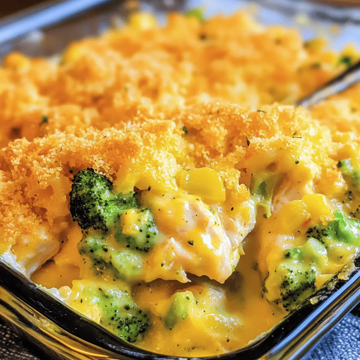 Easy Comforting Cheesy Chicken Broccoli Casserole