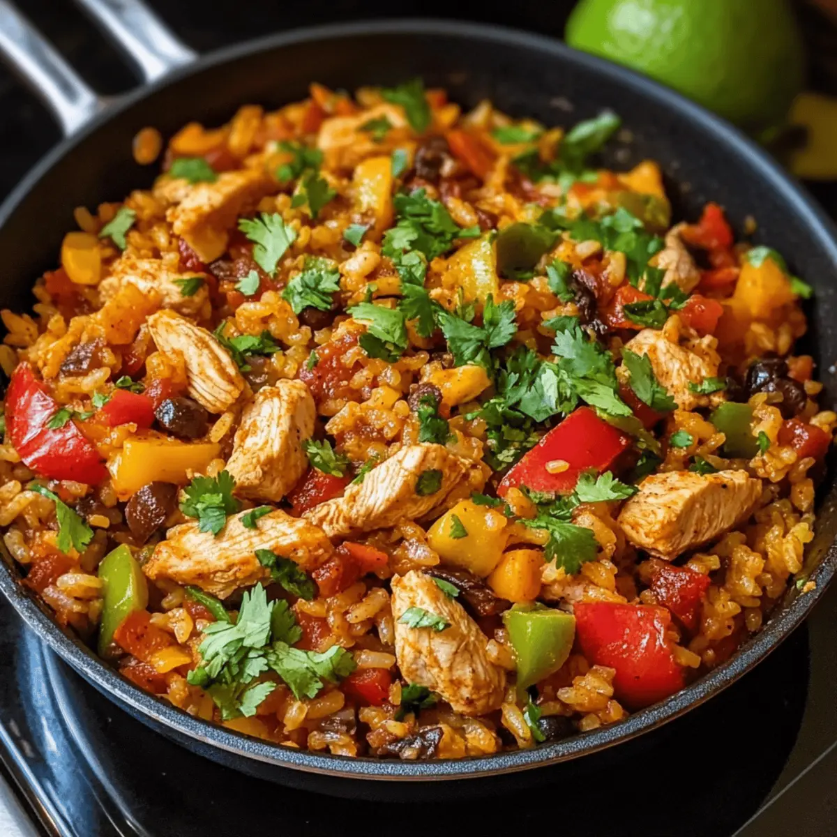 Easy Delicious Chicken Fajita Rice Skillet With Juicy Flavor