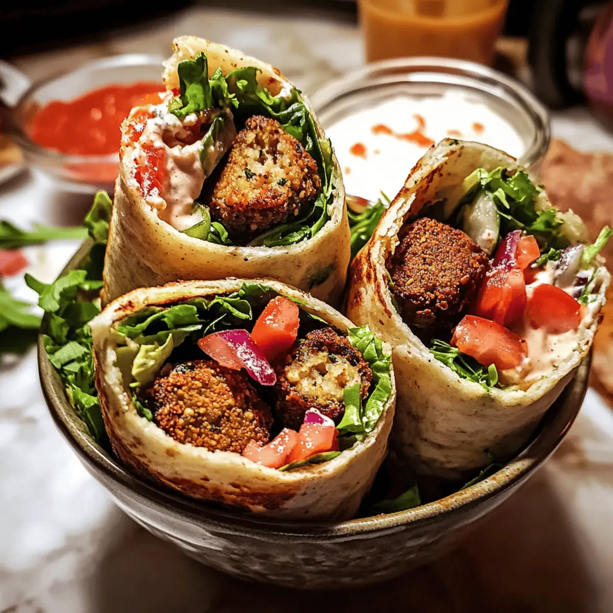 Ultimate Delicious Crispy Vegetarian Falafel Wraps