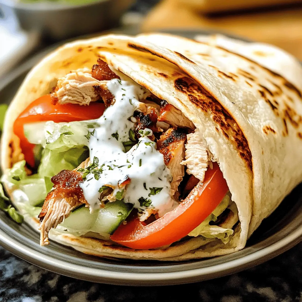 Easy Greek Chicken Gyro Wraps with Delicious Juicy Goodness