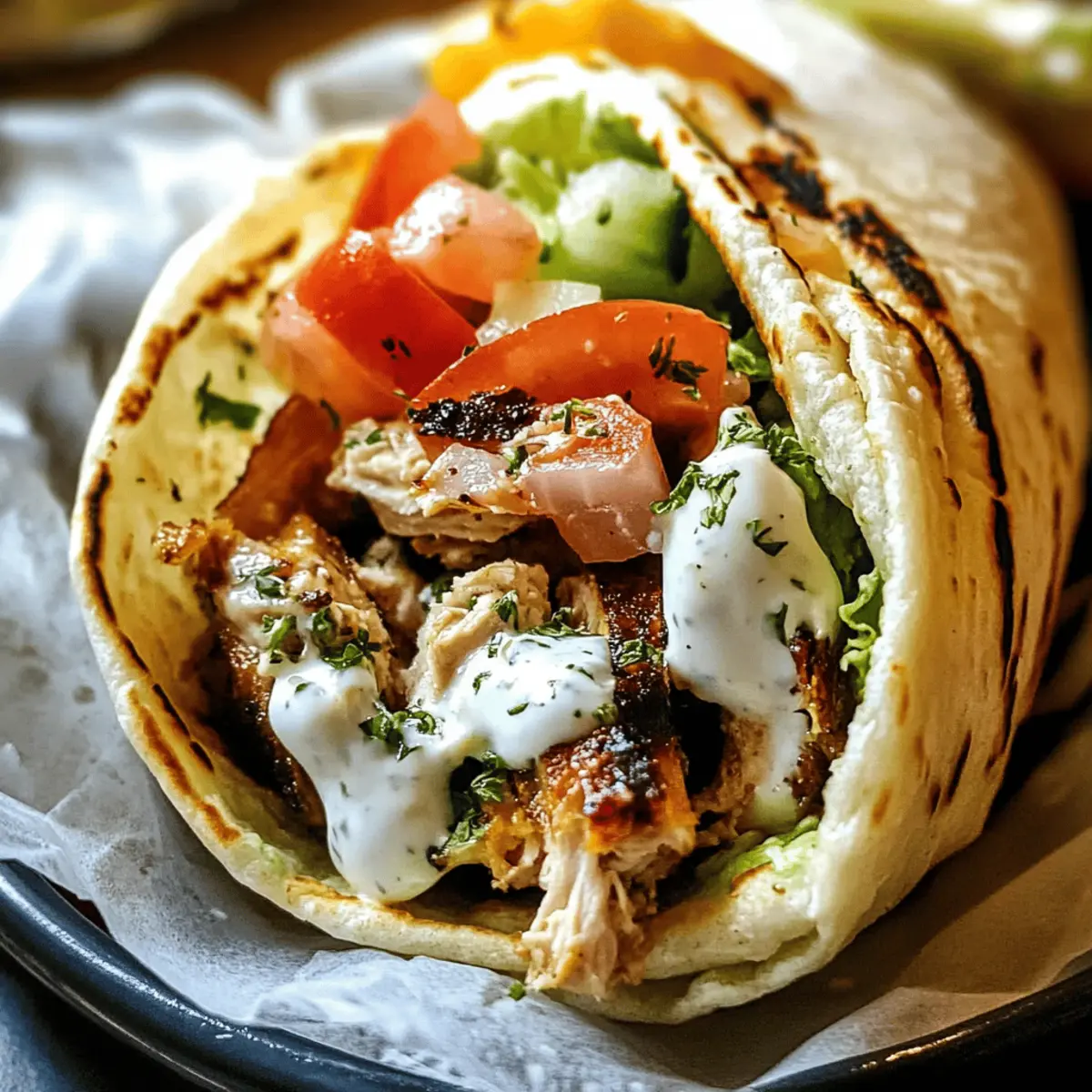 Easy Greek Chicken Gyro Wraps with Delicious Juicy Goodness