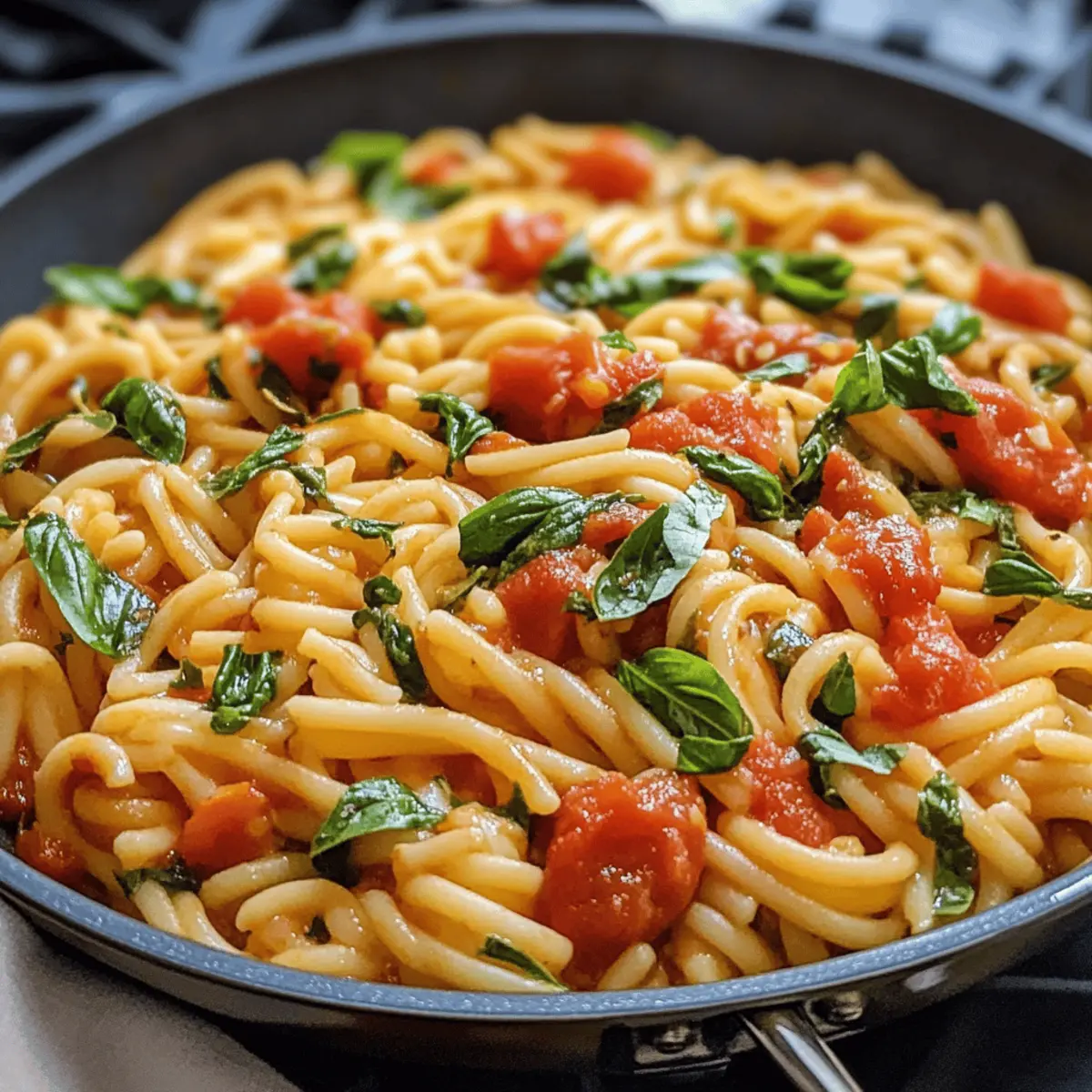 Easy One-Pot Tomato Basil Pasta That Bursts with Delicious Flavor