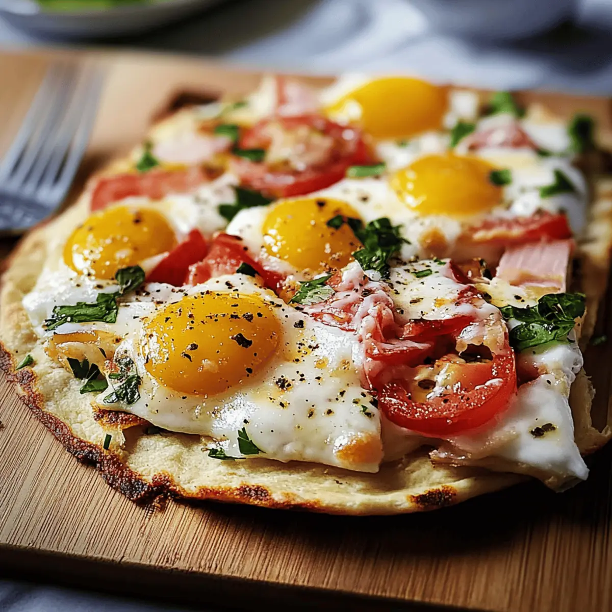 Easy Delicious Crispy Quick Breakfast Flatbread Recipe
