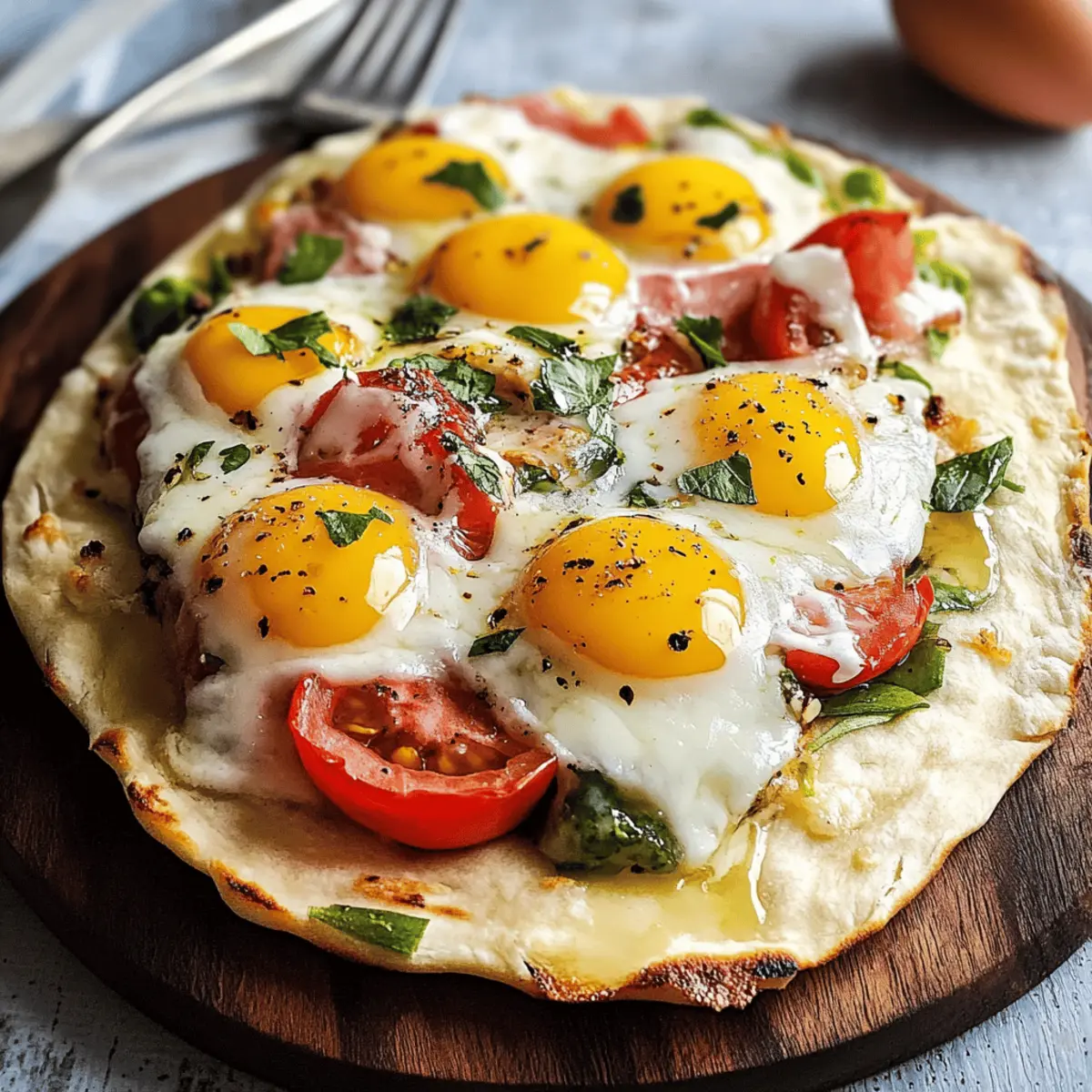 Easy Delicious Crispy Quick Breakfast Flatbread Recipe