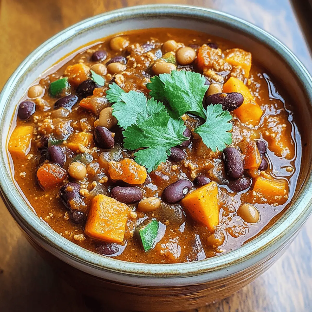 Irresistible Creamy Comforting Sweet Potato and Bean Chili