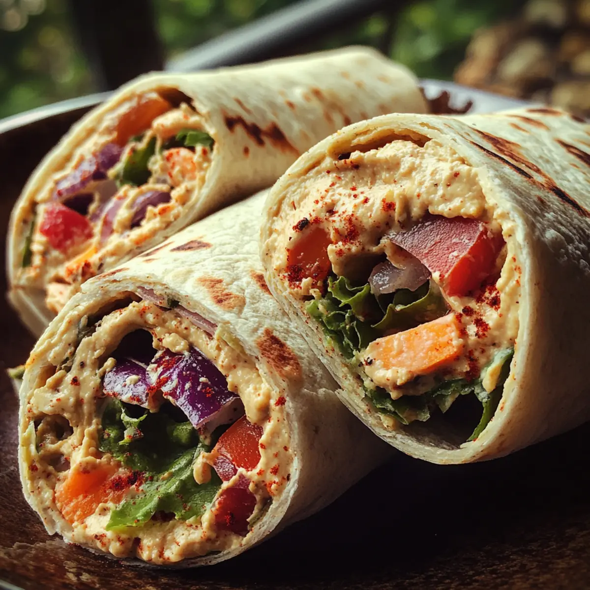 Irresistible Veggie Hummus Snack Wraps: Ultimate Energy Boost