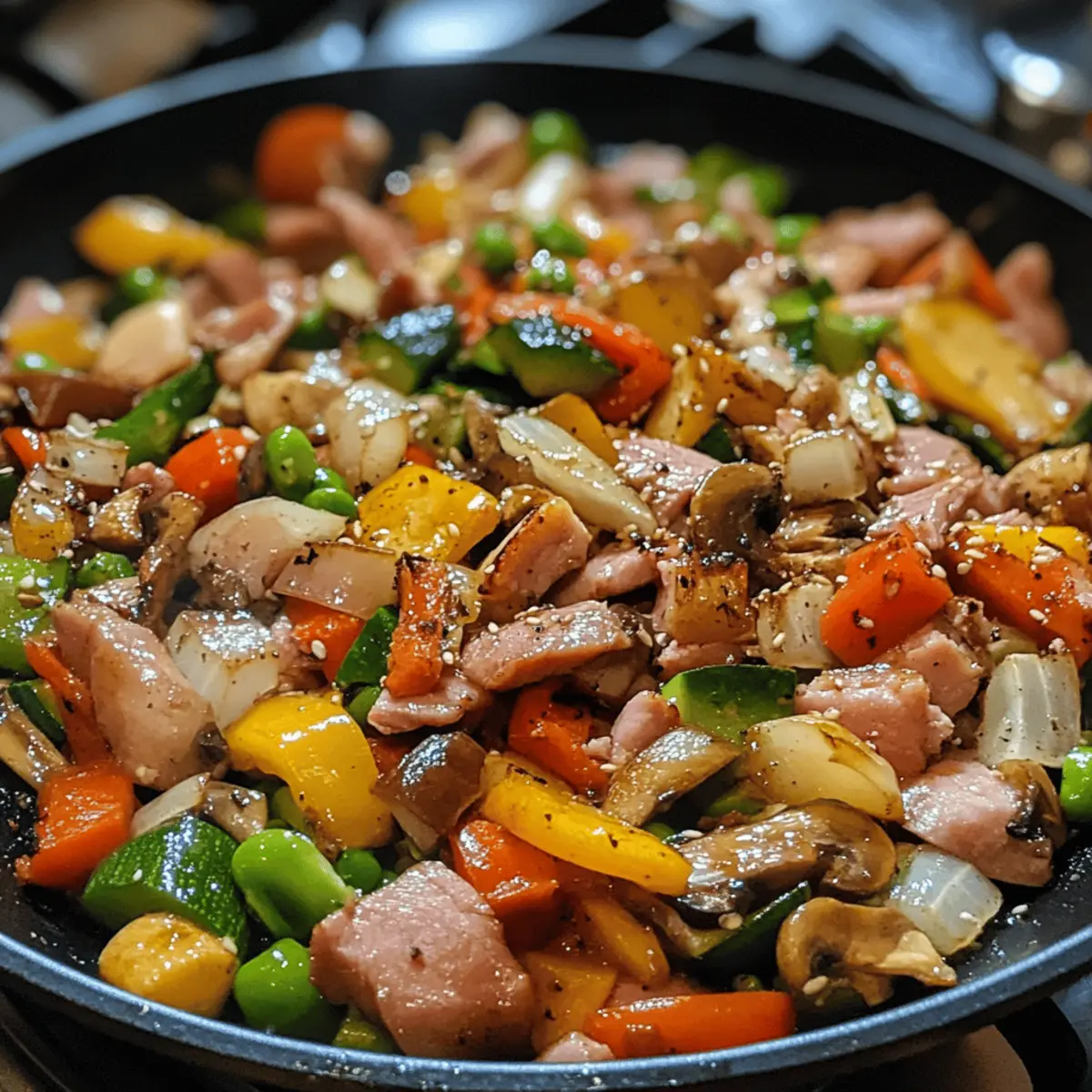 Perfect Easy Ham Veggie Stir-Fry: Delicious Crispy Weeknight Meal