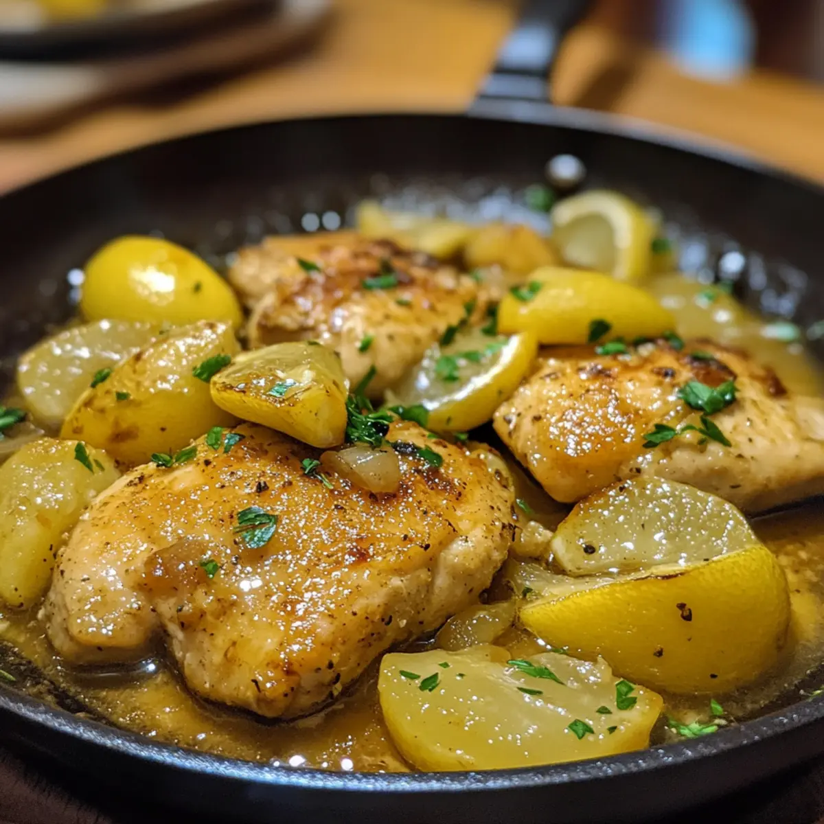 Easy Lemon Garlic Chicken Skillet with Juicy, Zesty Flavor Burst