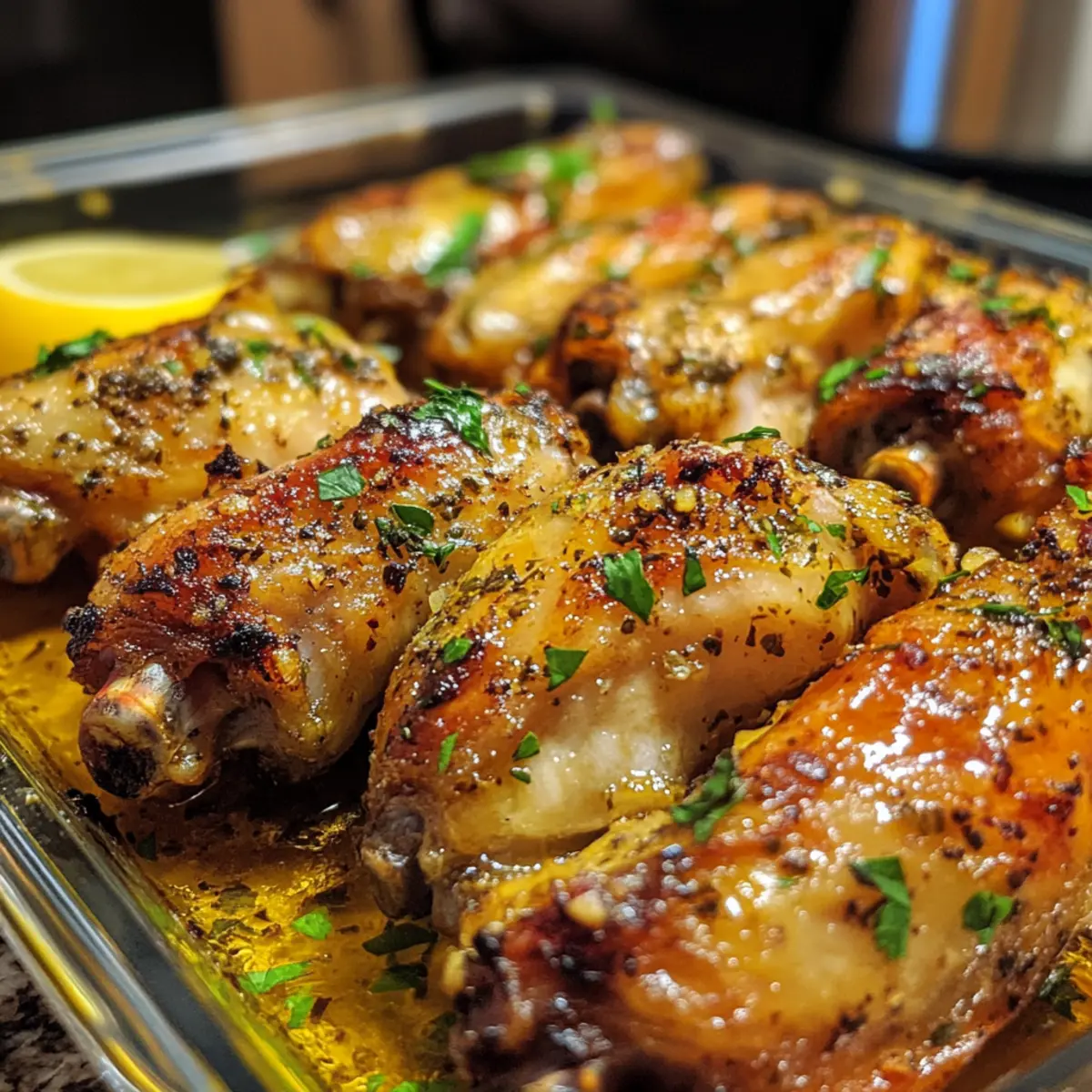 Irresistible Crunchy Baked Garlic Herb Chicken Wings